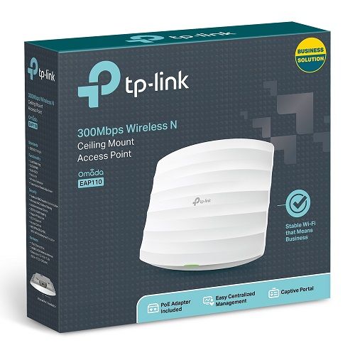 Access Point gắn trần Wi-Fi chuẩn N tốc độ 300Mbps TP-Link EAP110 chính ...
