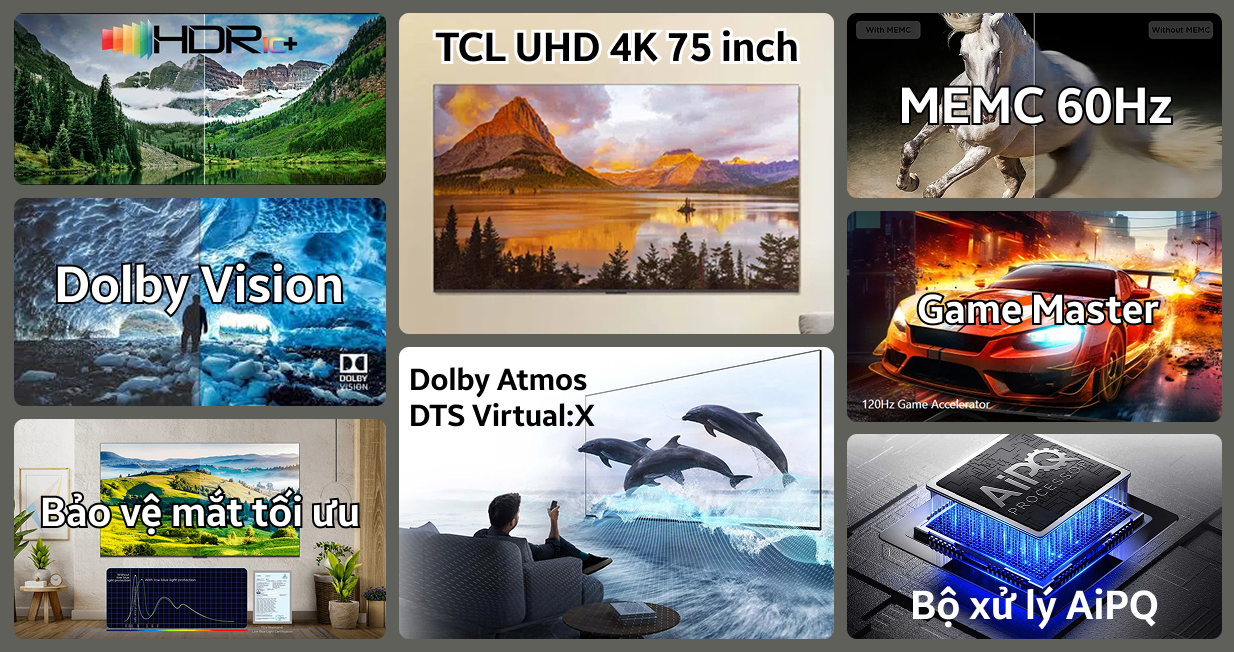 Google Tivi TCL UHD 4K 75 inch 2024 (75P79B) Pro | Giá tốt
