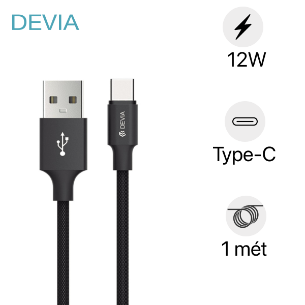 So sánh Cáp Devia USB-A to Type-C Gracious Series 1 mét