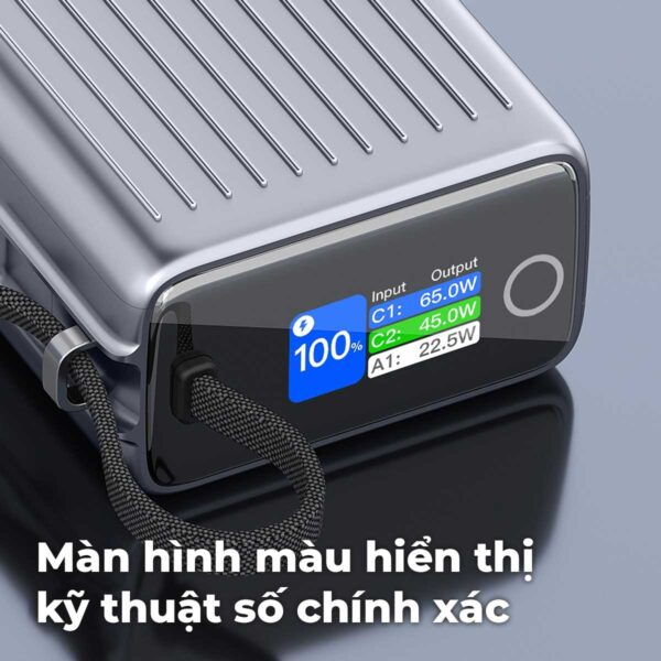 Pin dự phòng StarGO Hypercharge 25000mAh 100W tích hợp màn hình + cáp ...
