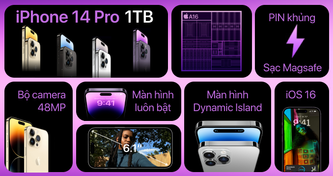 iPhone 14 Pro 1TB - Cũ Xước Cấn | Giá rẻ