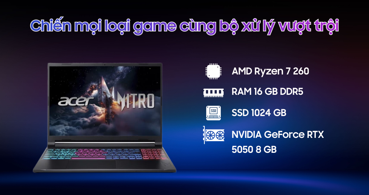 Laptop Acer Gaming Nitro ProPanel ANV16S-41-R337 | Giá rẻ, trả góp 0%