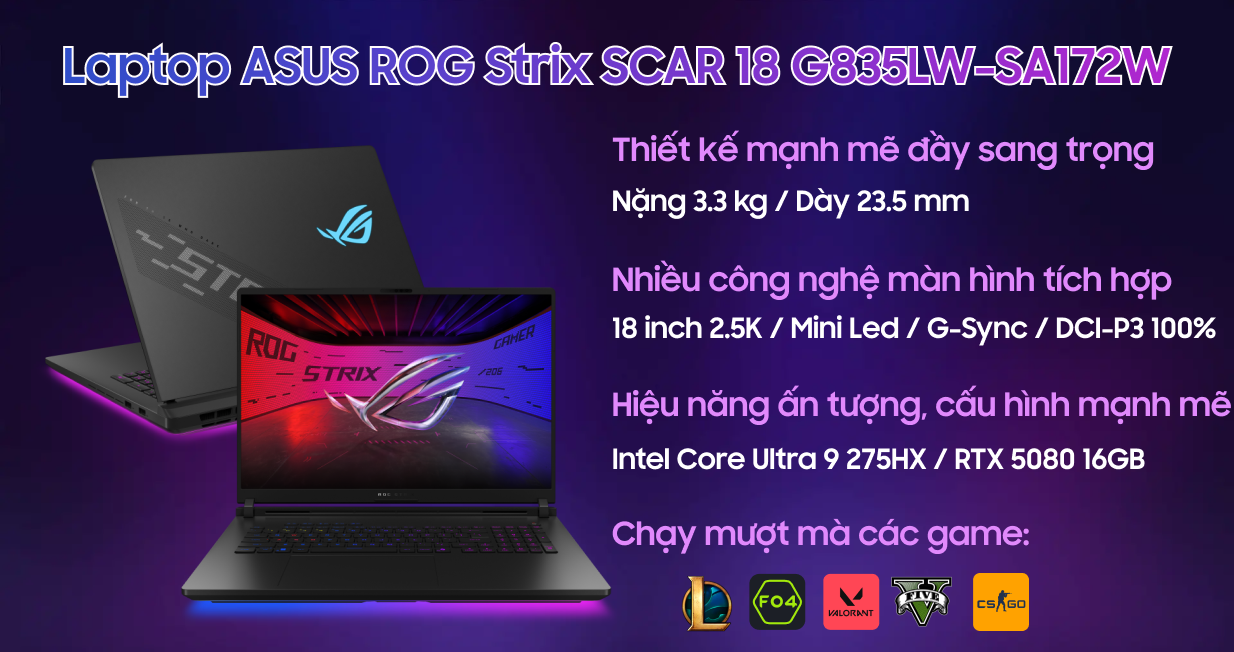 Laptop Asus Rog Strix Scar G Lw Sa W Gi R Tr G P
