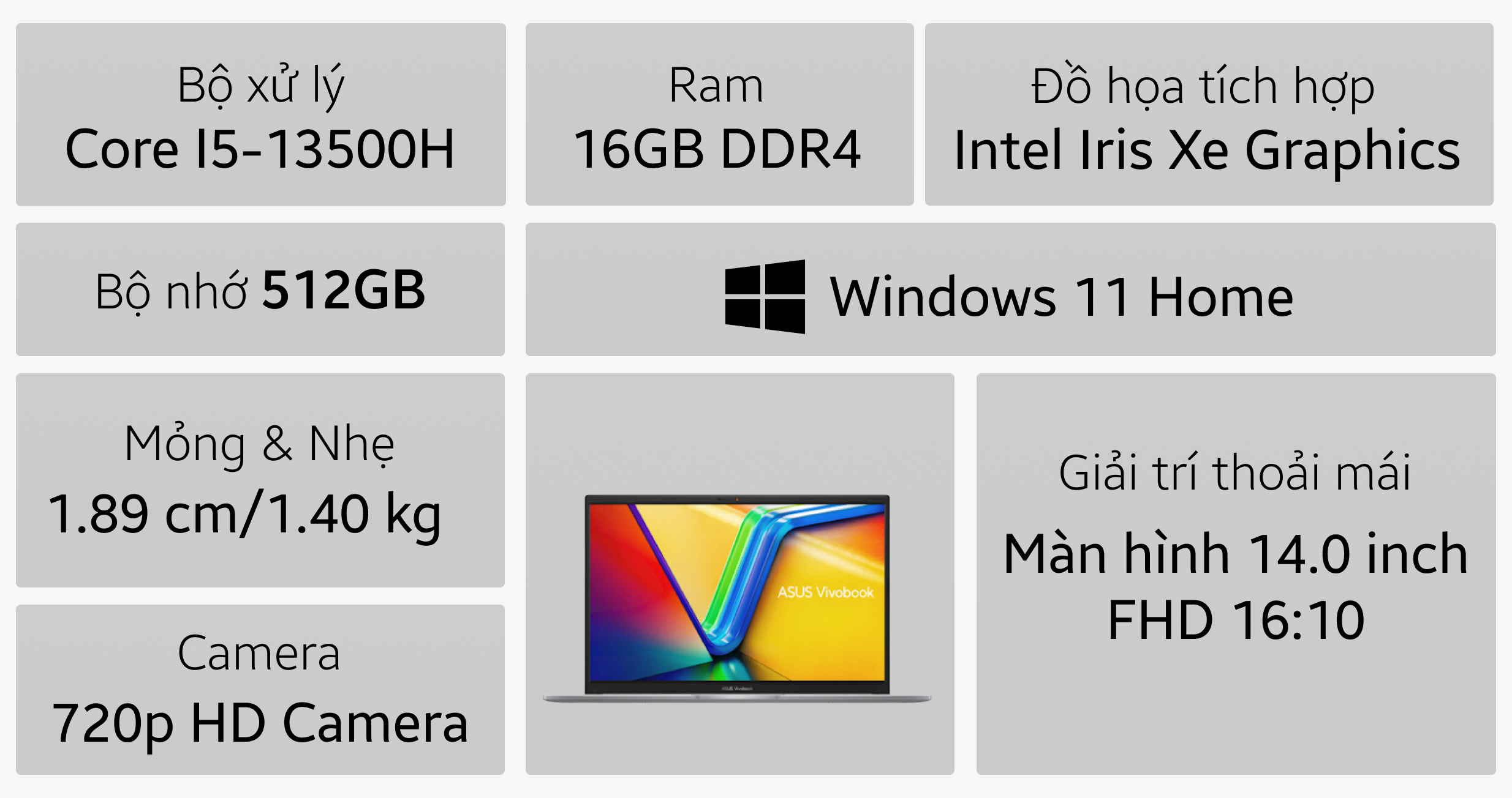 Laptop Asus VivoBook 14X OLED S3405VA-KM072W | Giá rẻ, trả góp 0%