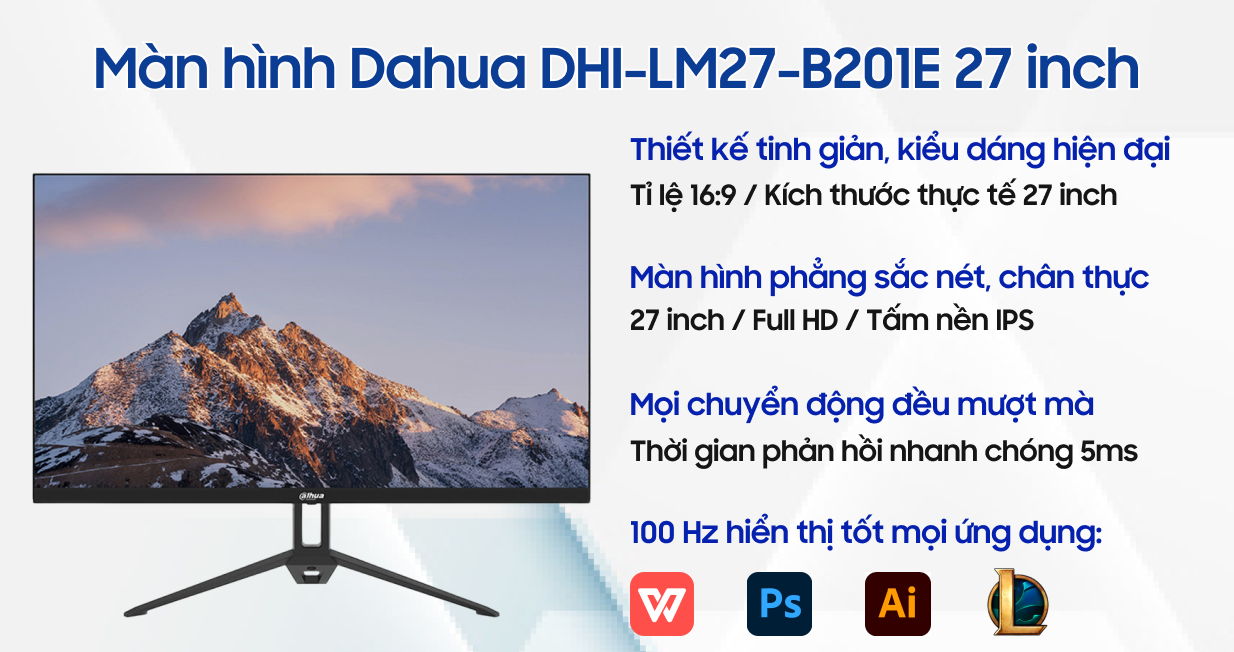 Màn hình Dahua DHI-LM27-B201E 27 inch | Giá rẻ, trả góp 0%