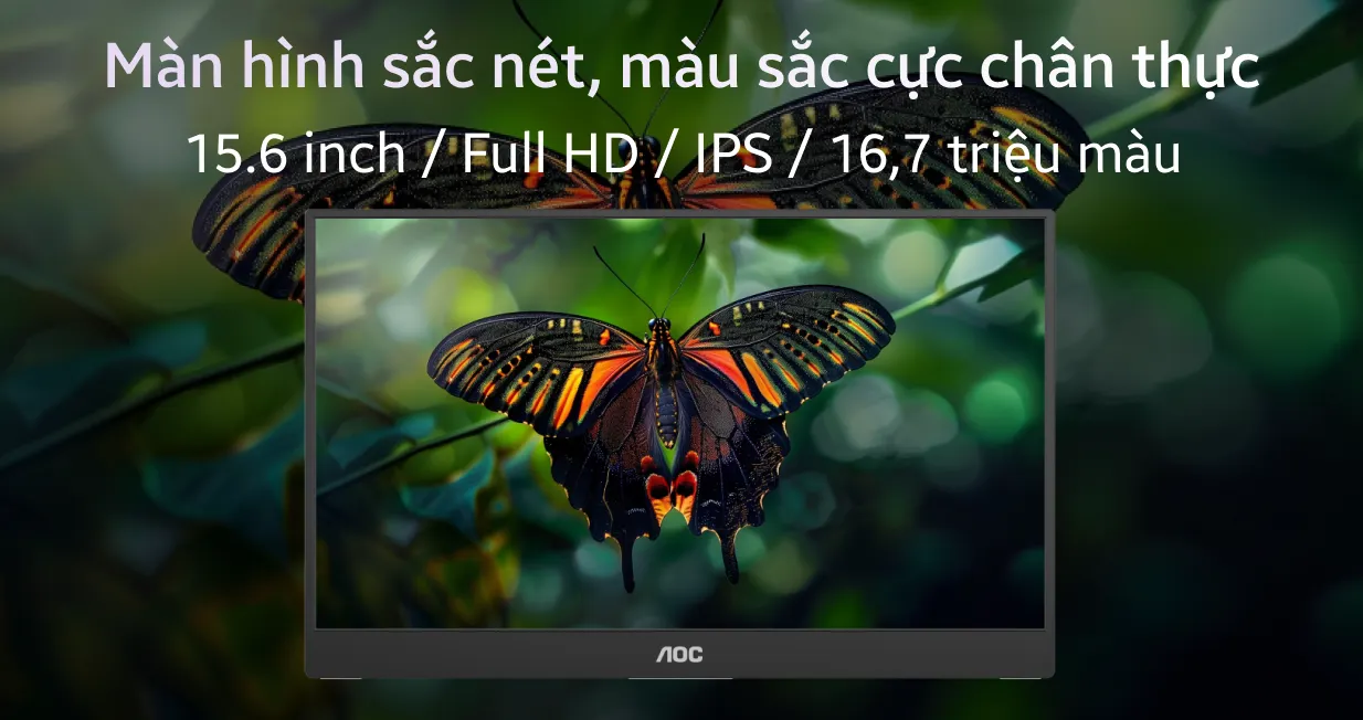 Màn hình di động AOC 16T10 15.6 inch | Giá rẻ, trả góp 0%