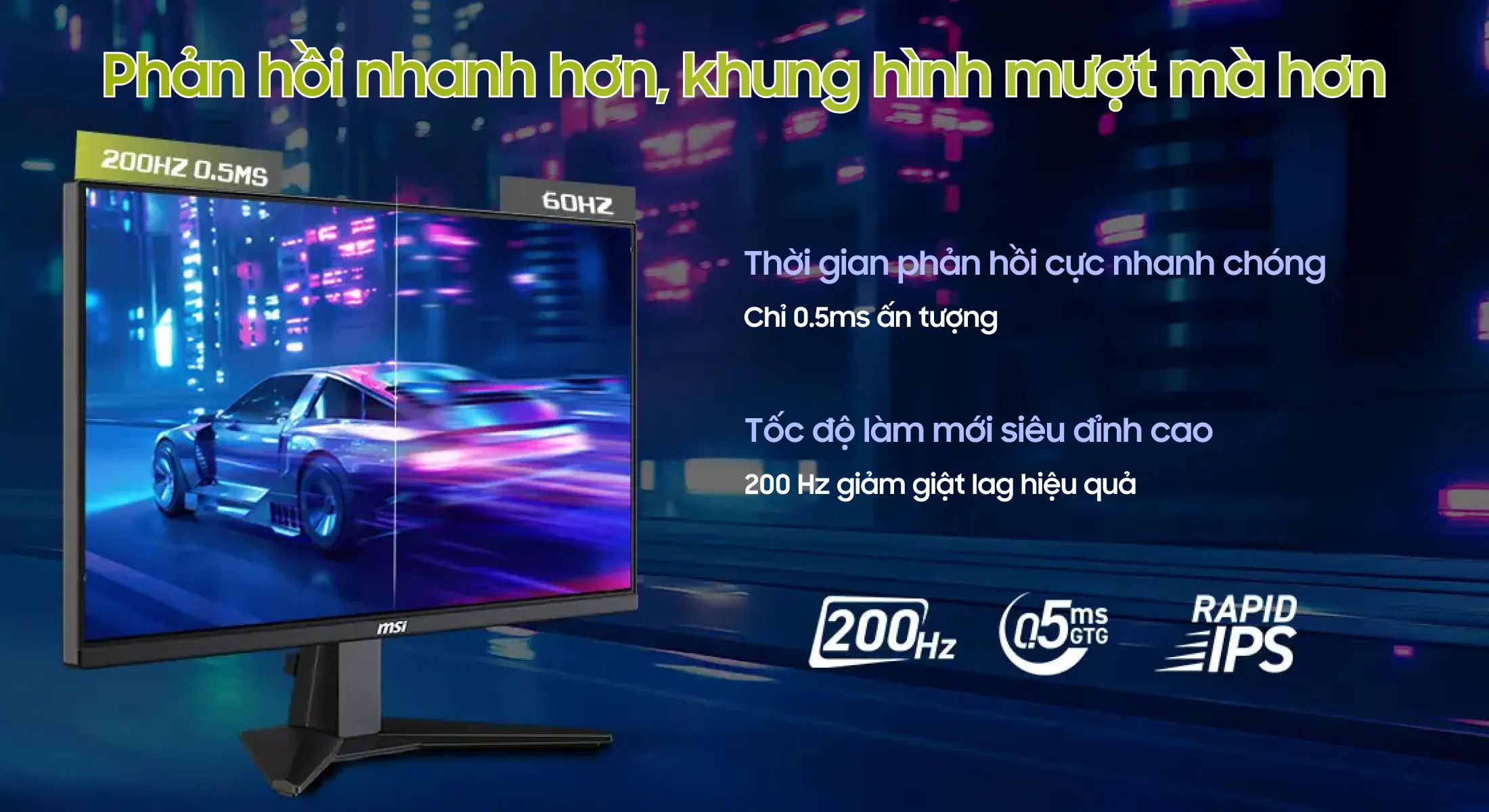 Màn hình Gaming MSI MAG 255F E20 25 inch | Giá rẻ, trả góp 0%