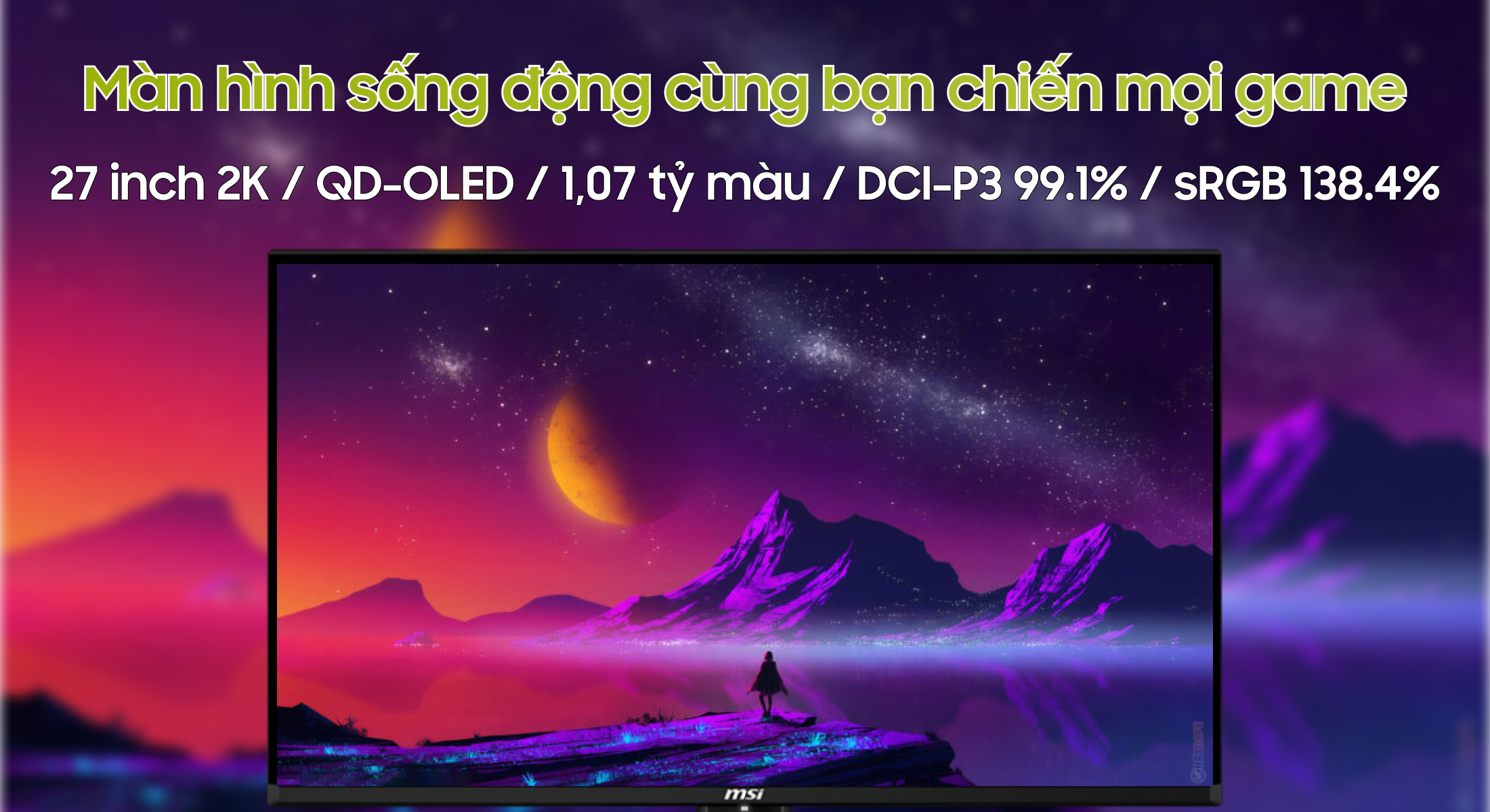 Màn hình Gaming MSI MAG 271QPX QD-OLED E2 27 inch | Giá rẻ, trả góp 0%