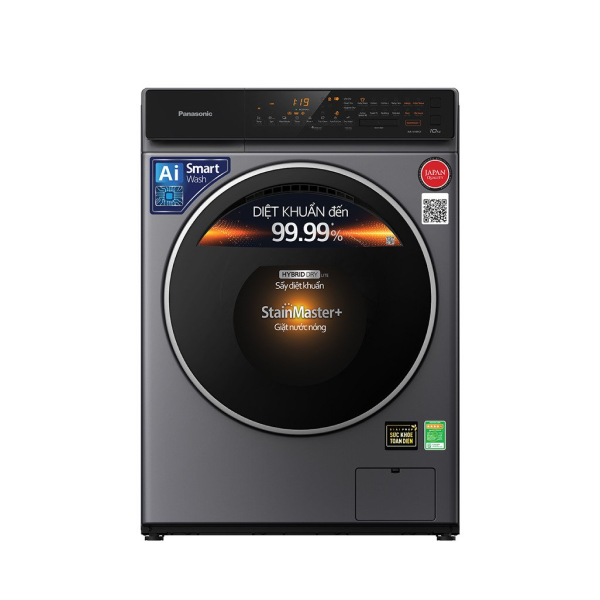 Máy giặt sấy Panasonic cửa ngang giặt 9kg - sấy 2kg 2022 (NA-V90FC1LVT) | Chính hãng, giá tốt