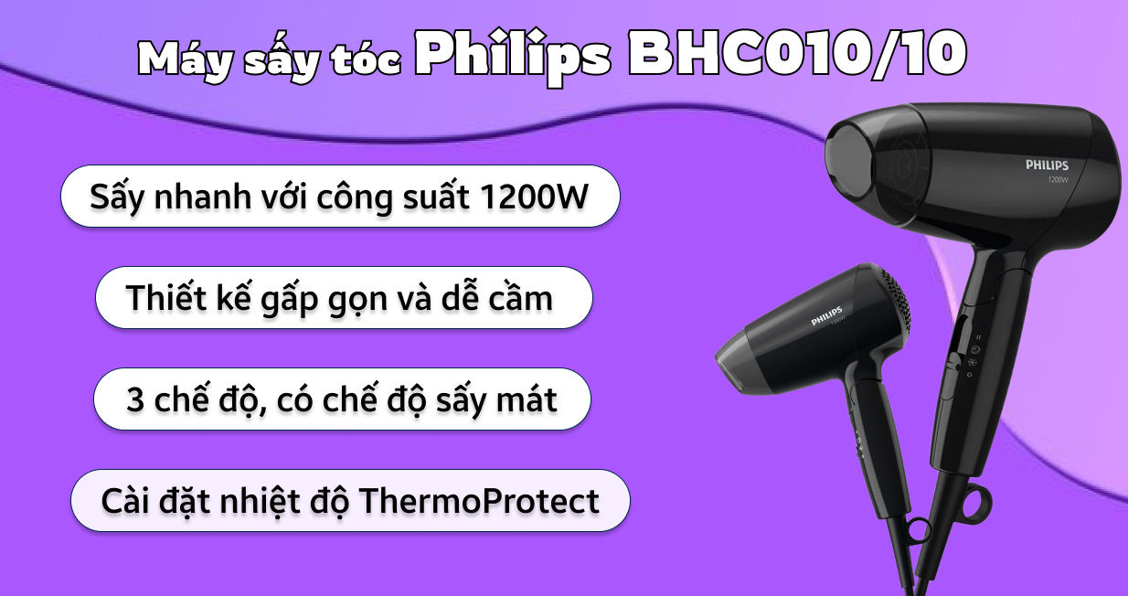 Máy sấy tóc Philips BHC010/10 | Giá rẻ