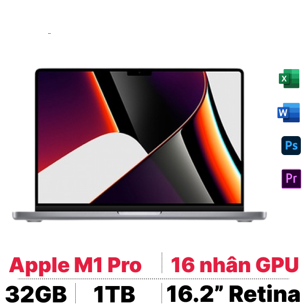 Macbook Pro 16 inch 2021 32GB 1TB | Giá rẻ, trả góp 0%