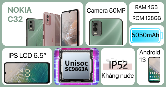 Nokia C32 | Giá rẻ