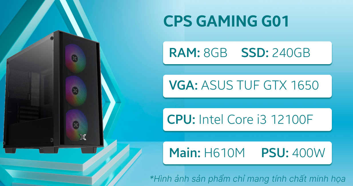 PC CPS Gaming G1 | Giá rẻ, cấu hình vượt trội, trả góp 0%