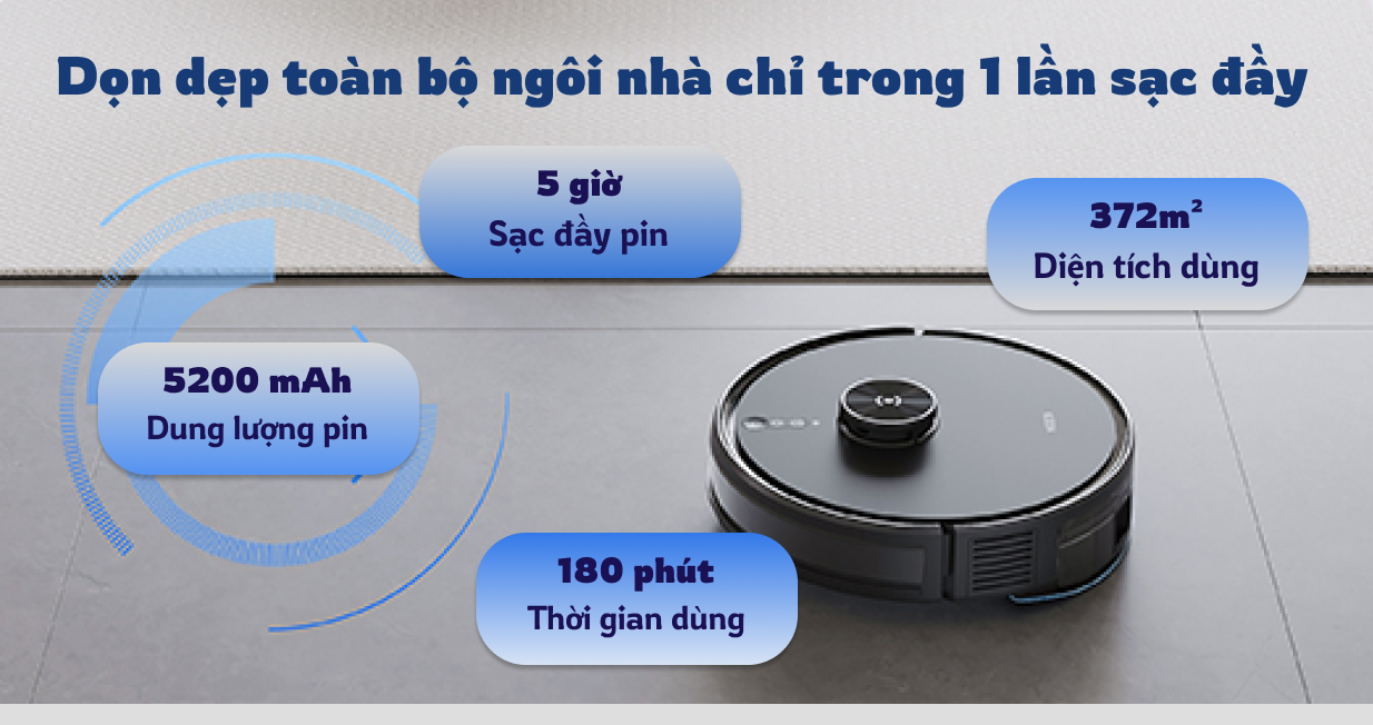 Robot hút bụi lau nhà Ecovacs Deebot Y1 Pro Plus bền tốt
