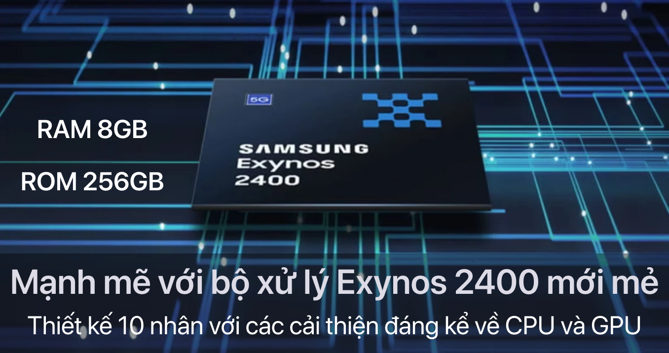 Samsung Galaxy S24 (256GB): ưu đãi 8,5 triệu, trả góp 0%