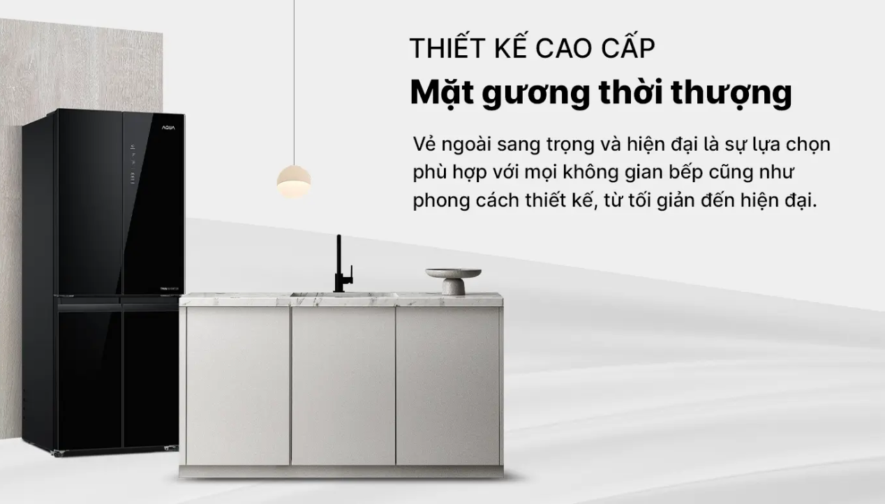 Tủ lạnh AQUA Multidoor 410 lít 2024 (AQR-M466XA(GB)) | Giá tốt