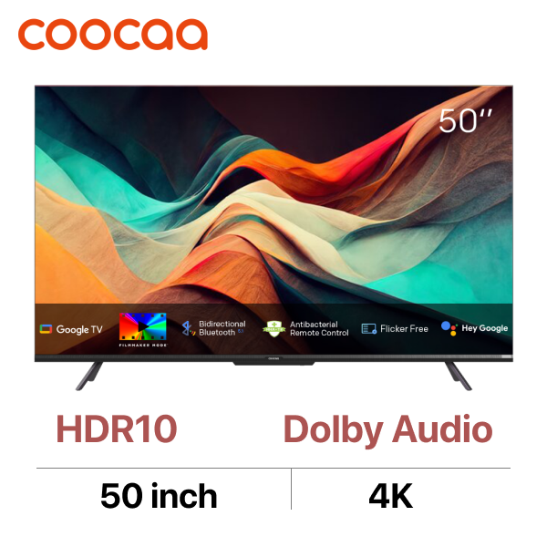 Google Tivi Coocaa 50Y72 4K 50 inch | Giá rẻ, trả góp 0%
