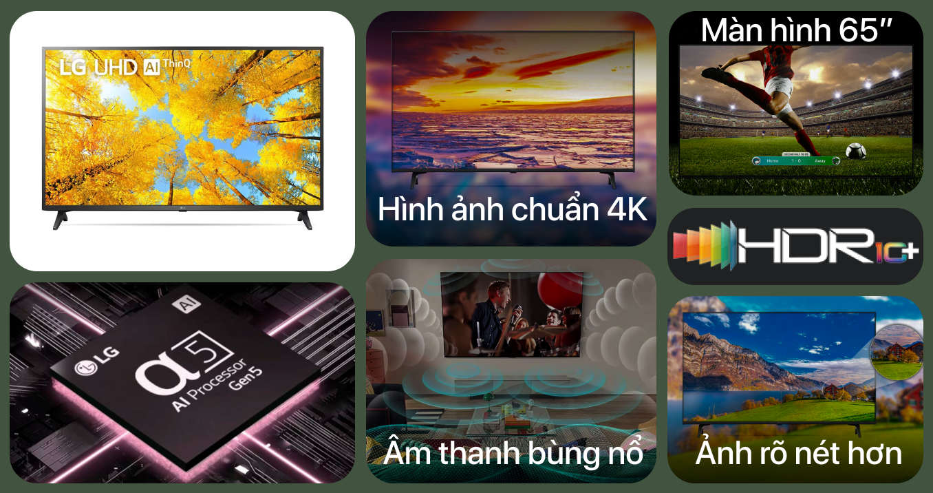 Smart Tivi LG 65UQ7550PSF 4K 65 inch | Giá tốt 09/2025