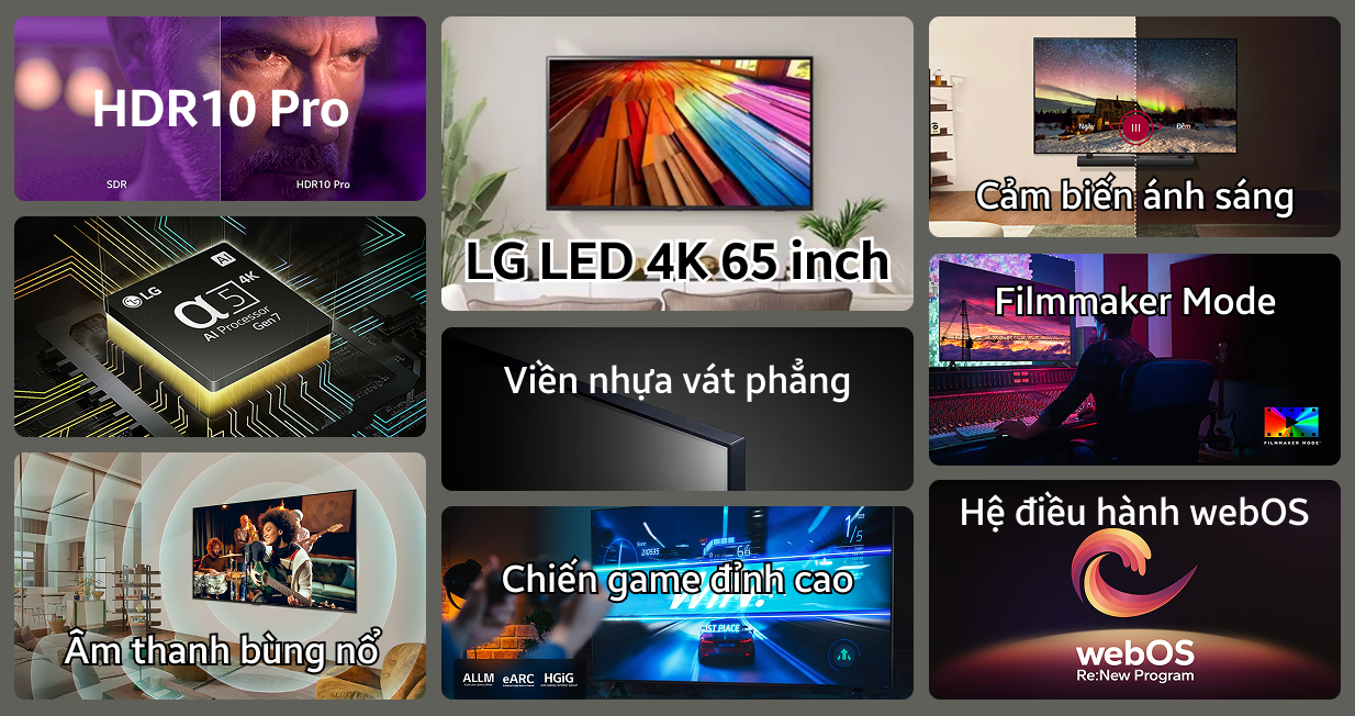 Smart Tivi LG LED 4K 65 inch 2024 (65UT80) | Giá rẻ 05/2026