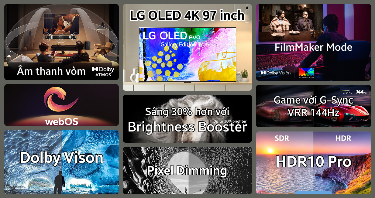 Smart Tivi OLED LG 97G2PSA 4K 97 inch | Giá tốt 05/2026