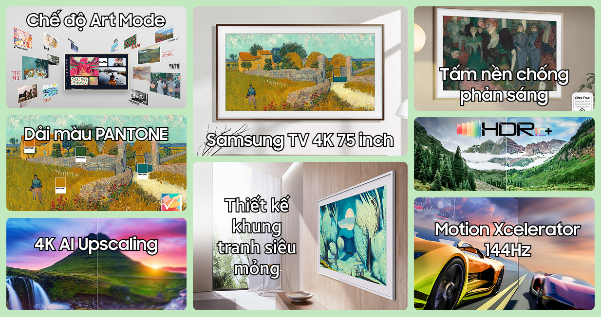 Smart Tivi Samsung khung tranh 4K 75 inch 2025 (75LS03F) | Giá tốt, ưu đãi mua cực khủng