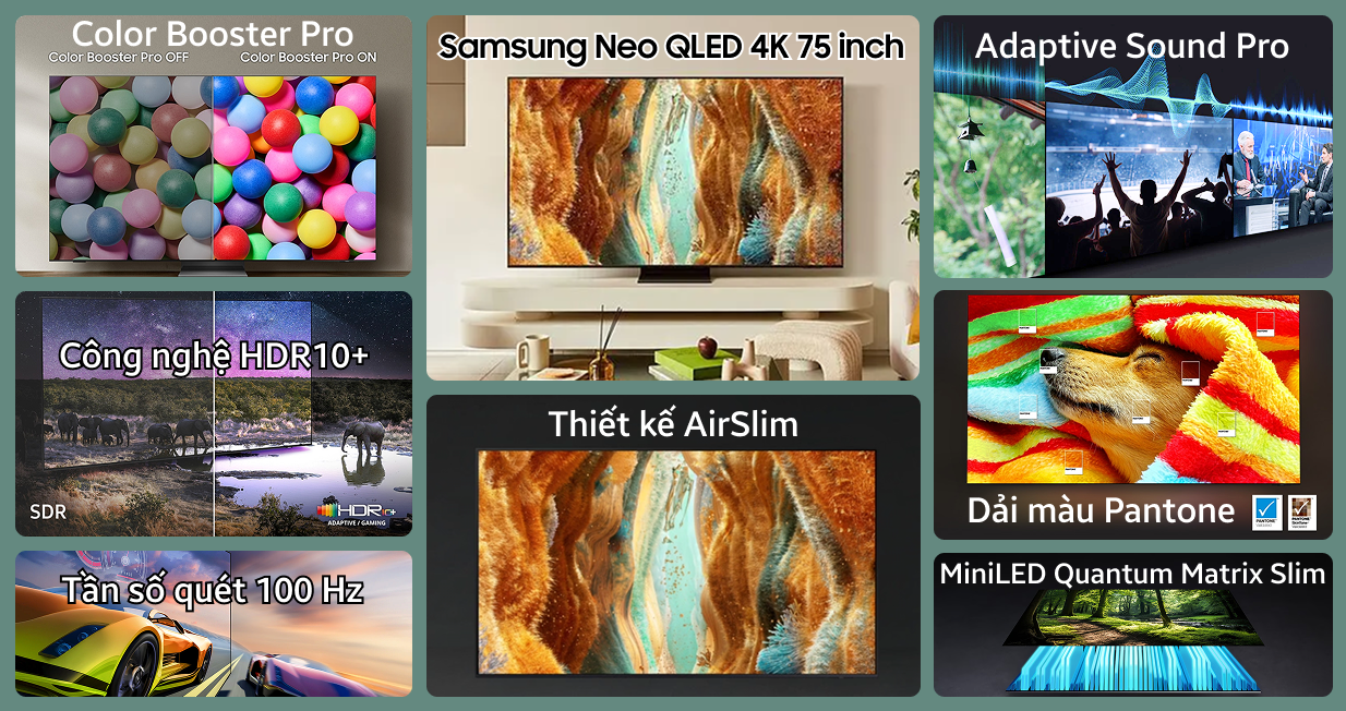 Smart Tivi Samsung Neo QLED 4K 75 inch 2025 (75QN70F) | Giá tốt, ưu đãi mua cực khủng