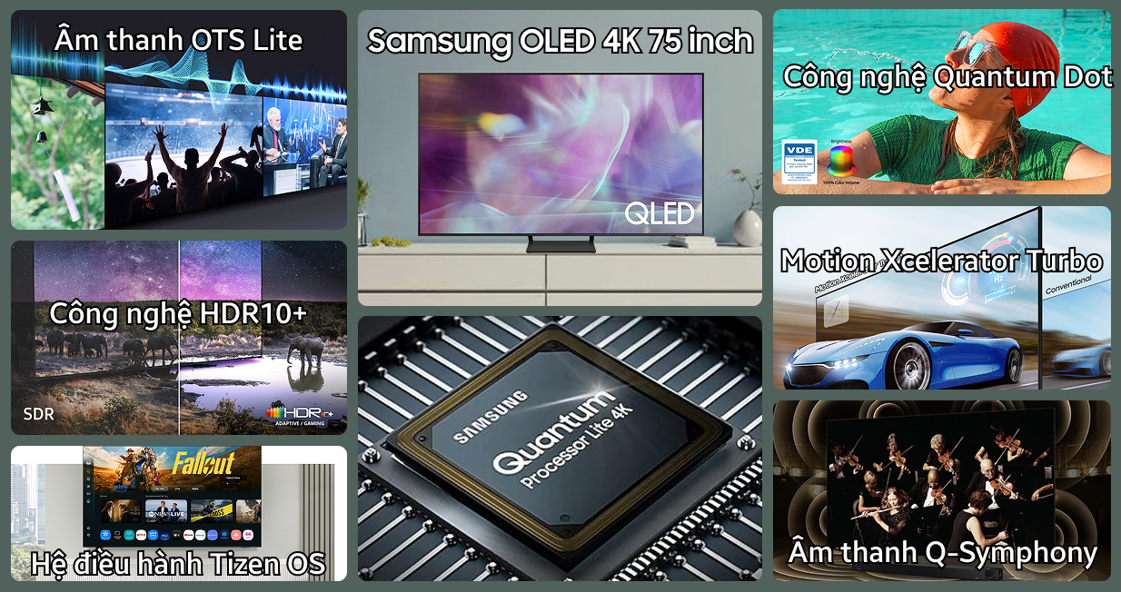 Smart Tivi Samsung QLED QA75Q65A 4K 75 inch | Giá cực tốt