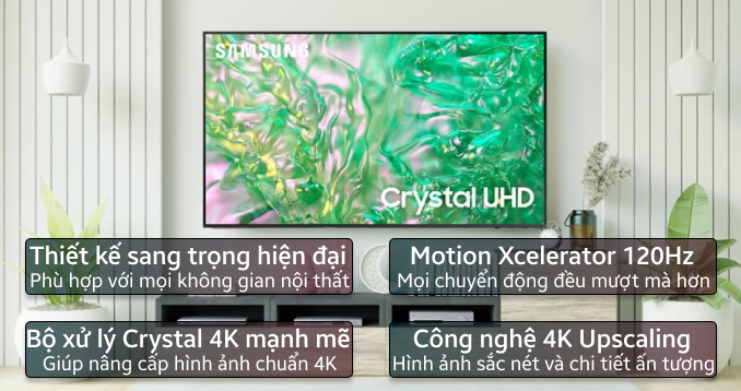 Smart Tivi Samsung UHD 4K 55 INCH 2024 | Giá rẻ, trả góp 0%