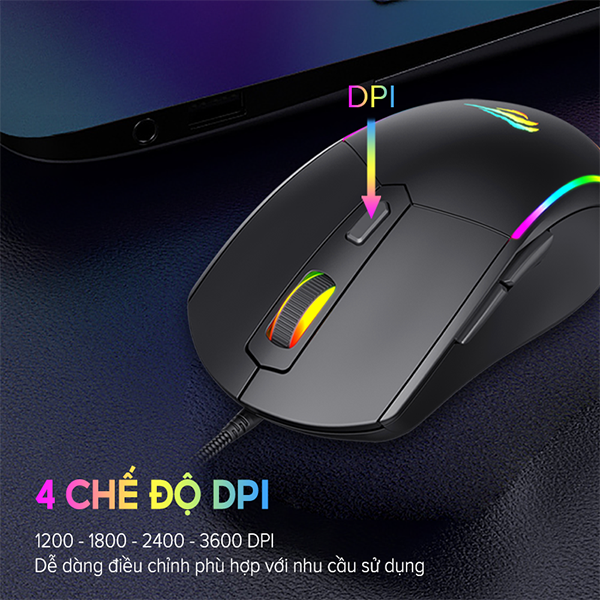 Chuột Gaming có dây Havit M79 RGB | Giá rẻ