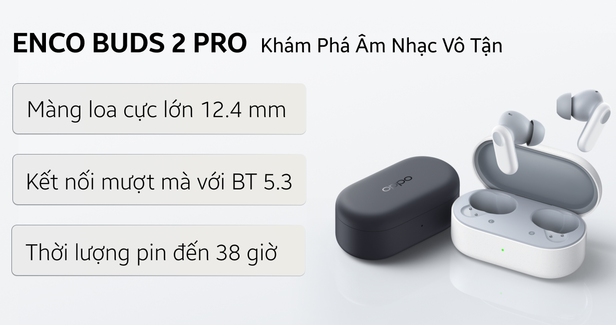Tai nghe Bluetooth True Wireless OPPO Enco Buds2 Pro - Cũ | Giá rẻ