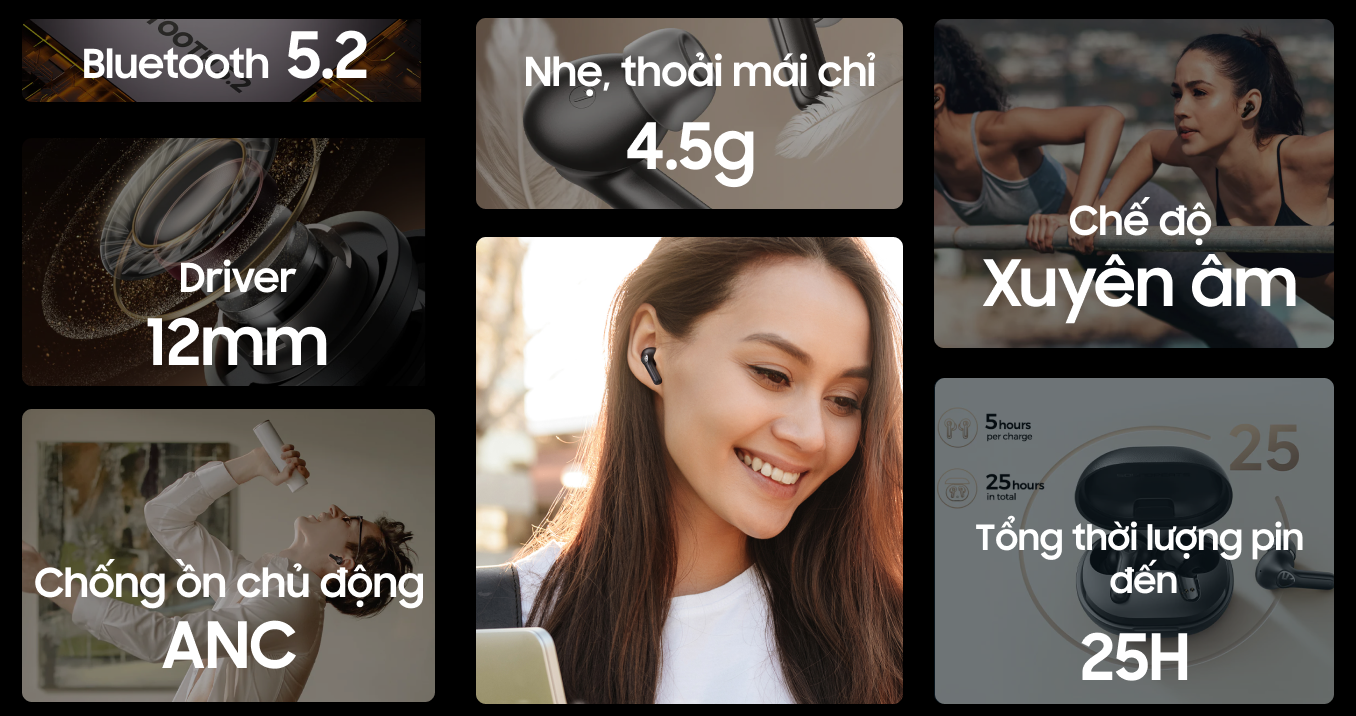 Tai nghe Bluetooth Soundpeats Life | Giá rẻ