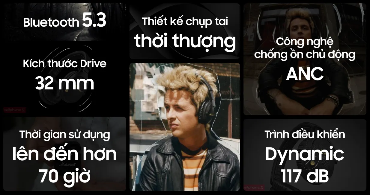 Tai nghe Marshall Monitor III (3) ANC | Giá rẻ, góp 0%