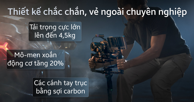 Gimbal DJI RS4 Pro | Chống rung ổn định, chính hãng giá rẻ