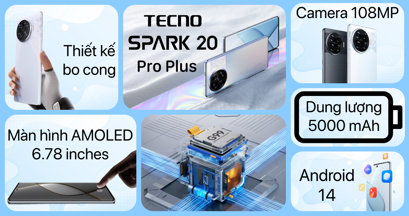 TECNO SPARK 20PRO+ 8GB 256GB - Cũ Xước Cấn | Giá rẻ