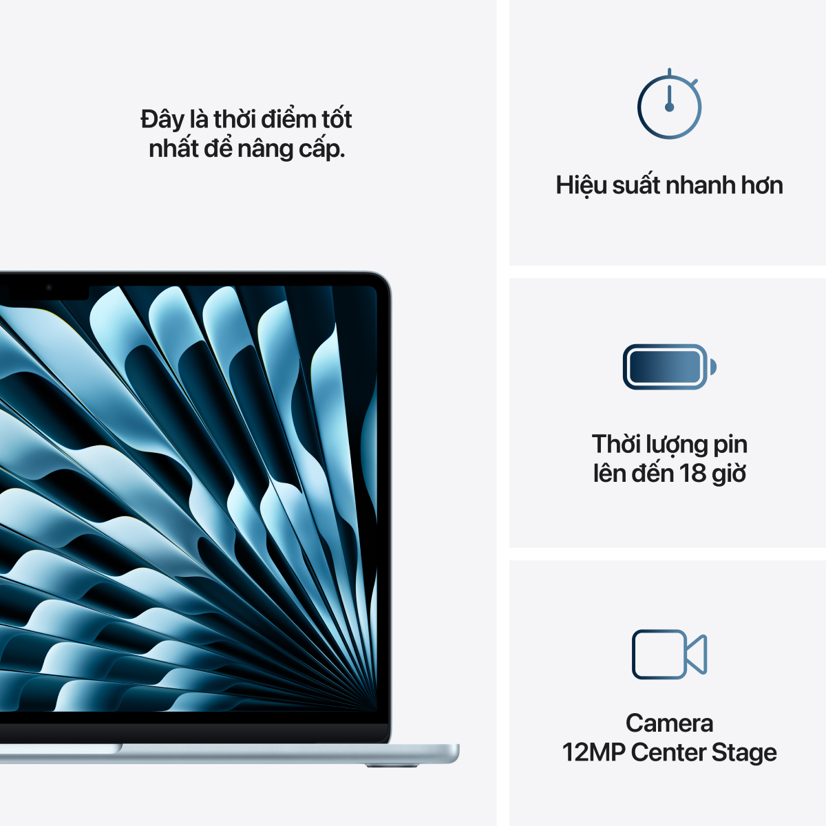 MacBook Air M4 15 inch 2025 10CPU 10GPU 16GB 256GB | Giá rẻ, trả góp 0%