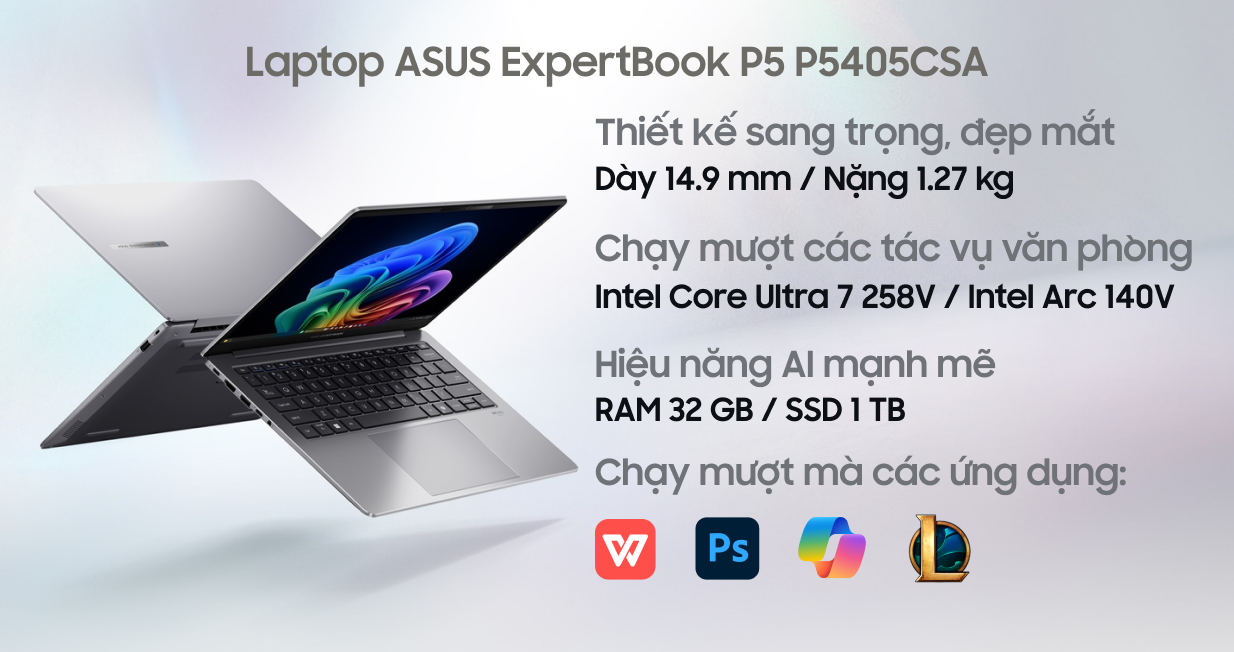 Laptop ASUS ExpertBook P5 P5405CSA-NZ0017W | Giá rẻ, trả góp 0%