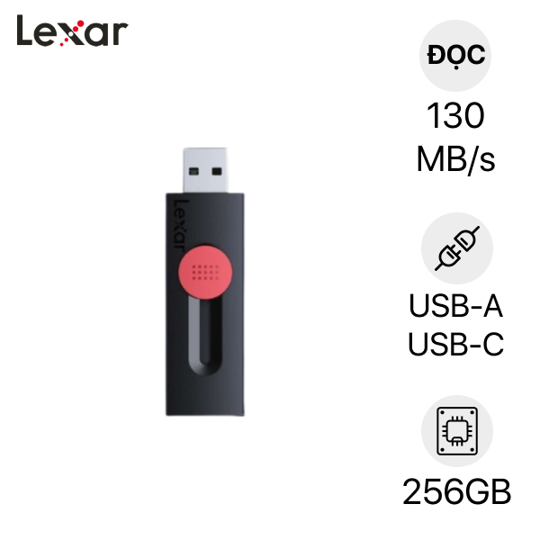 USB Lexar Dual Drive D300 USB 3.2 Gen1 Type-C 256GB | Giá rẻ