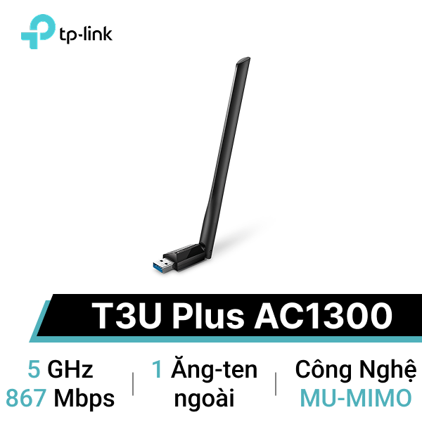 So sánh USB Wifi TP-Link T3U Plus băng tần kép AC1300 và USB Wifi TP ...