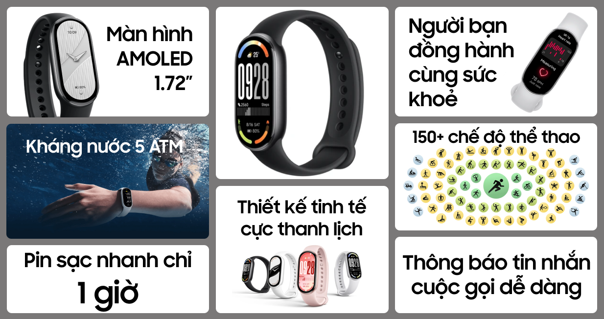 Xiaomi Mi Band 10 giá rẻ | Trả góp 0%, Lên đời chỉ 170K
