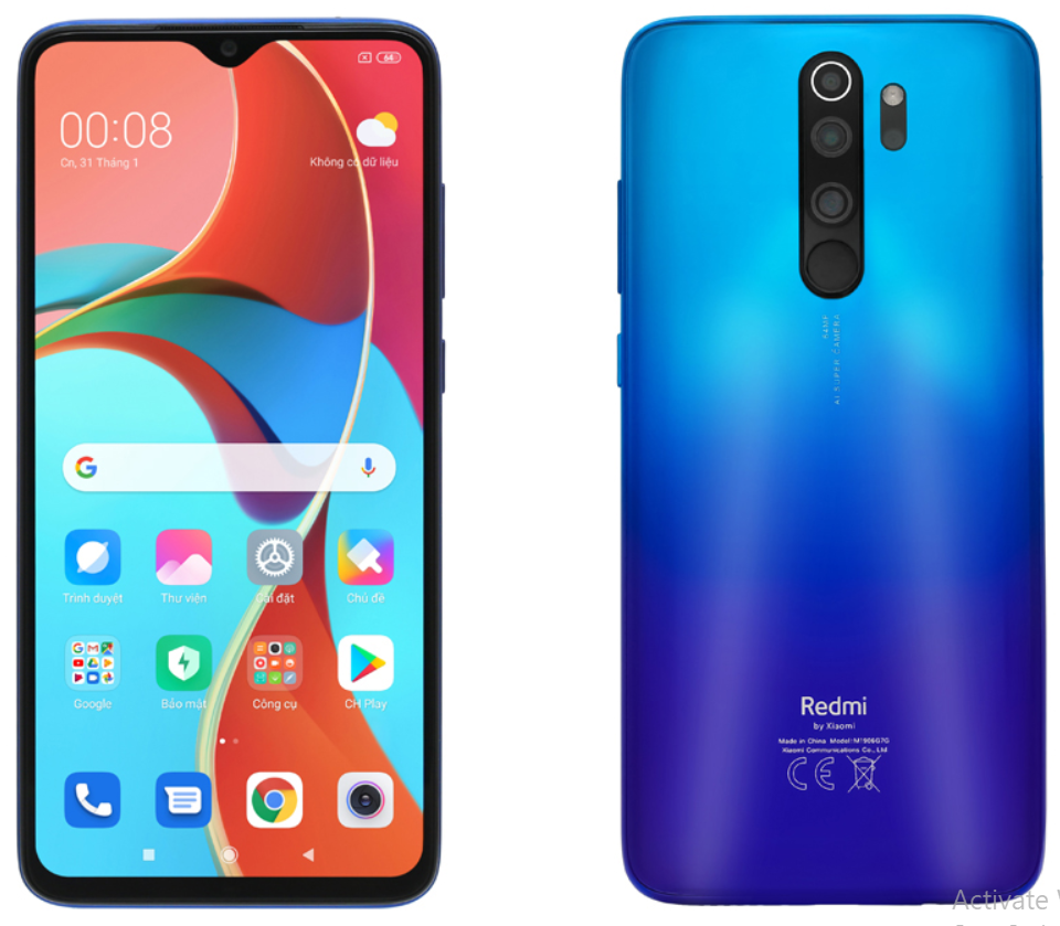 Xiaomi Redmi Note 8 Pro 128GB cũ, giá rẻ, đổi mới 30 ngày, có trả góp